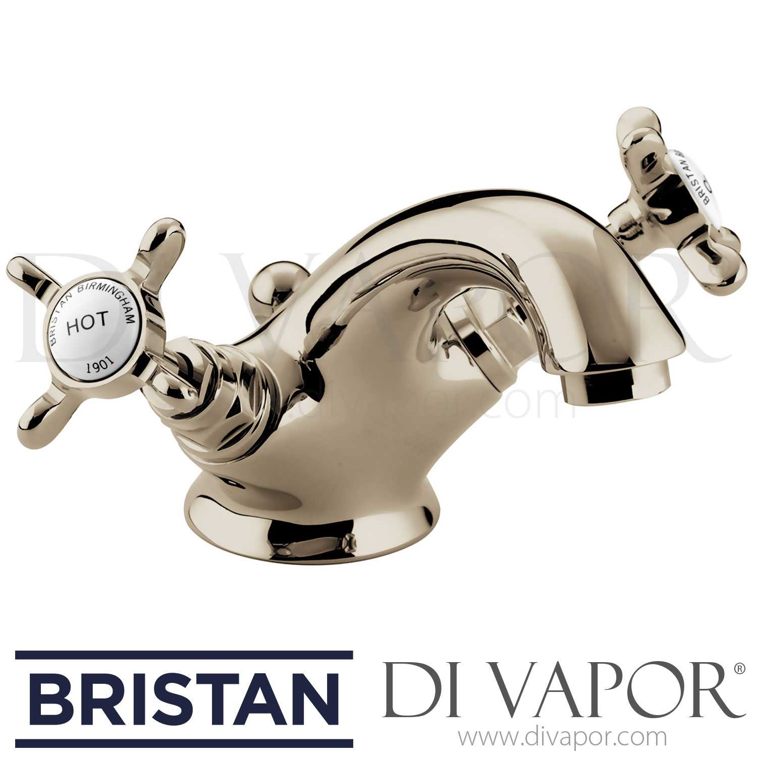 Bristan N BAS G CD 1901 Basin Mixer with Pop-Up Waste - Gold - Spare Parts Bristan N BAS G CD 1901 Basin Mixer with Pop-Up Waste - Gold - Spare Parts